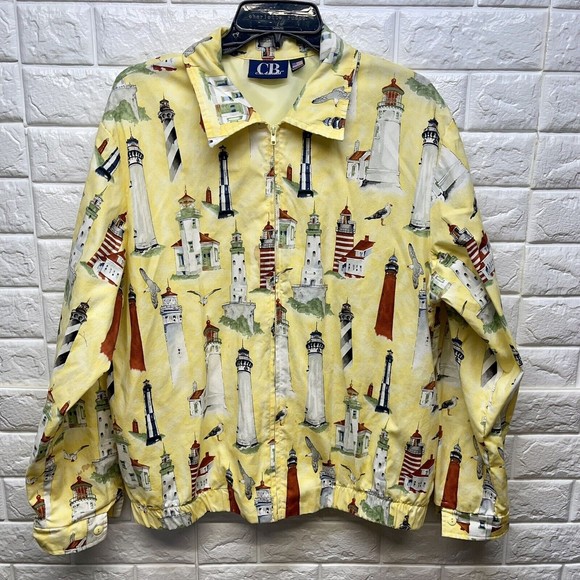 CB casual | Jackets & Coats | Vintage Cb Casual Lighthouses Aop Full ...